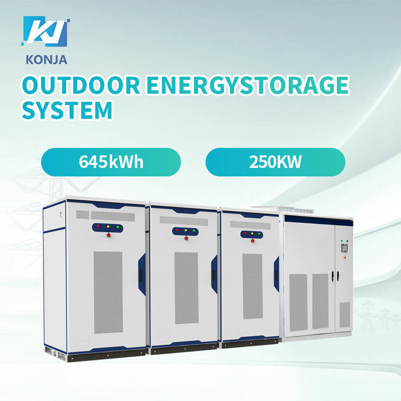 KonJa Grade A Energy Storage Cabinet Deep Cycle 645kWh 250kw Battery Cabinet For Solar System